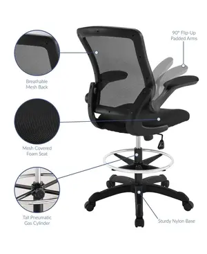 MODWAY Veer Drafting Chair - Black