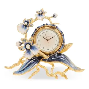 JAY STRONGWATER Orchid Clock Delft Garden - Multi