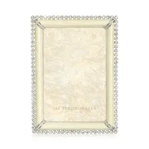 JAY STRONGWATER Lorraine Stone Edge Picture Frame, 4 X 6 - Crystal Pearl