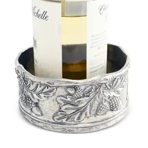 VAGABOND HOUSE Acorn Oak & Leaf Wine Coaster