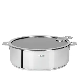 CRISTEL Casteline Tech 5 Qt. Nonstick Saute Pan With Lid Exclusive - Stainless Steel
