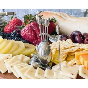 VAGABOND HOUSE Olive Cheese Picks And Holder Set