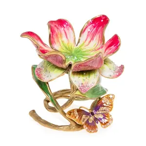 JAY STRONGWATER Aimee Floral 7 Pillar Candle Holder