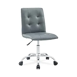 MODWAY Prim Armless Mid Back Office Chair Gray