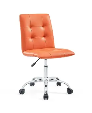 MODWAY Prim Armless Mid Back Office Chair - Orange