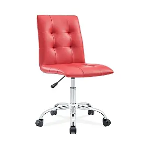 MODWAY Prim Armless Mid Back Office Chair - Red