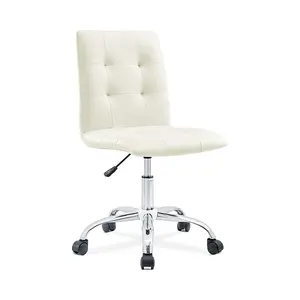 MODWAY Prim Armless Mid Back Office Chair - White