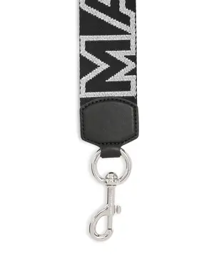 Marc Jacobs The Outline Logo Webbing Strap - Black/silver