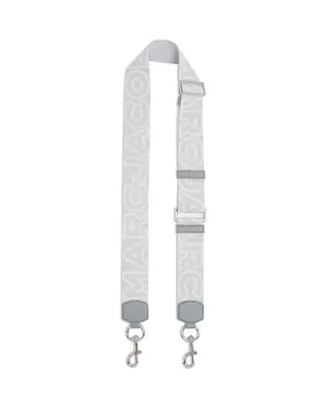 Marc Jacobs The Outline Logo Webbing Strap - Wolf Gray