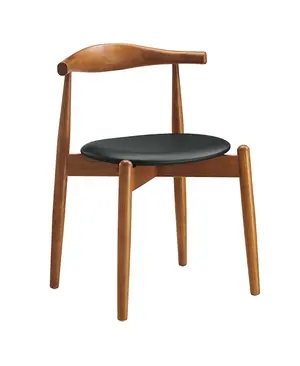 MODWAY Stalwart Dining Side Chair - Dark Walnut Black