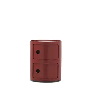 KARTELL Componibili Colors 2 Tier Storage Tower - Burgundy