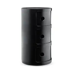 KARTELL Componibili Colors 3 Tier Storage Tower - Black