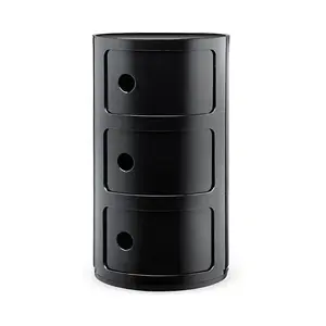 KARTELL Componibili Colors 3 Tier Storage Tower - Black