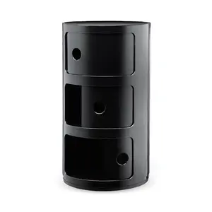 KARTELL Componibili Colors 3 Tier Storage Tower - Black