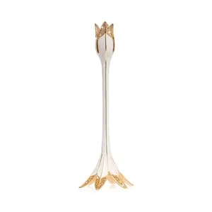 JAY STRONGWATER Tulip Candle Stick Holder, Tall - White