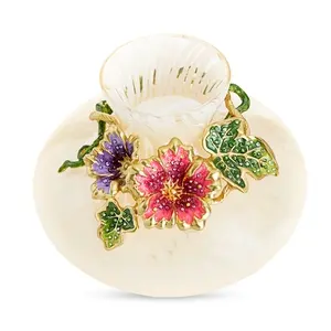 JAY STRONGWATER Leaf And Flower Vase - Cream