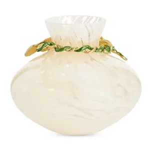 JAY STRONGWATER Leaf And Flower Vase - Cream