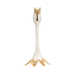 JAY STRONGWATER Tulip Candle Stick Holder, Medium - White