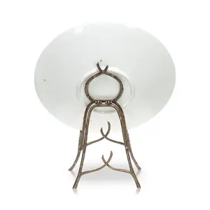 JAY STRONGWATER Orchid And Banana Leaf Platter With Stand
