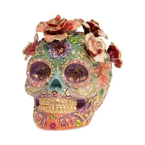 JAY STRONGWATER Skull With Roses - Flora