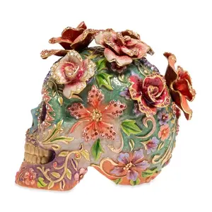 JAY STRONGWATER Skull With Roses - Flora
