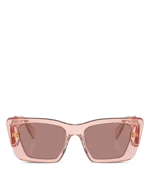 Prada Symbole Butterfly 51mm Sunglasses - Pink/brown Solid