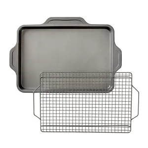 ALL-CLAD Pro-release Bakeware Half Sheet Pan With Cooling & Baking Rack - Grey