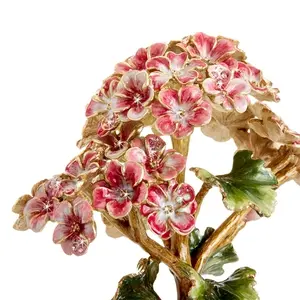 JAY STRONGWATER Geranium Flower Objet D'art