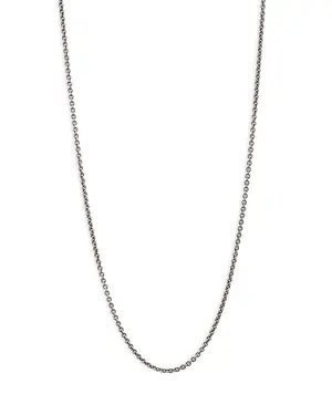 John Varvatos Sterling Artisan Cable Link Chain Necklace With Skull Clasp