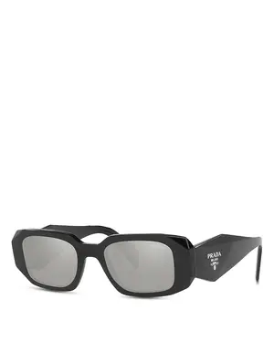 Prada Prada Symbole Rectangular Sunglasses Black/gray Mirror