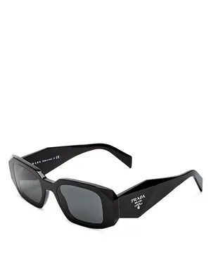 Prada Prada Symbole Rectangular Sunglasses Black/gray