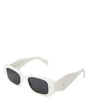 Prada Prada Symbole Rectangular Sunglasses Ivory/gray