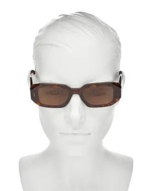 Prada Symbole Rectangular Sunglasses - Tortoise/brown