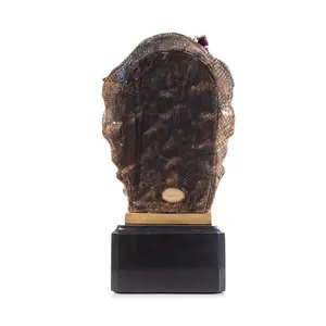 JAY STRONGWATER Rhino Bust With Butterflies Objet D'art