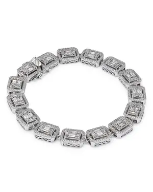Bloomingdale'S 14k Gold Diamond Mosaic Bracelet 4.0 Tcw
