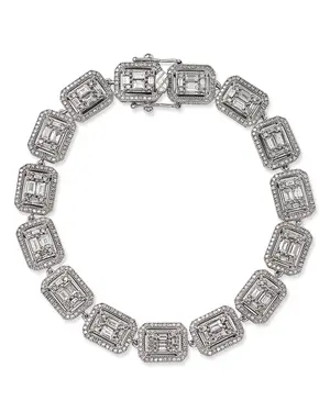 Bloomingdale'S 14k Gold Diamond Mosaic Bracelet 4.0 Tcw