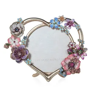 JAY STRONGWATER 4 Round Bouquet Heart Frame - Multi