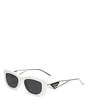 Prada Prada Symbole Rectangular Sunglasses White/gray