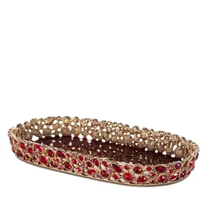 JAY STRONGWATER Bejeweled Tray Red