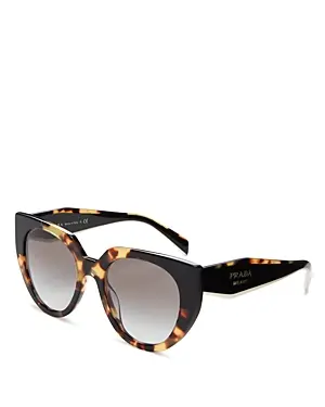 Prada 52mm Cat Eye Sunglasses - Tortoise/gray Gradient