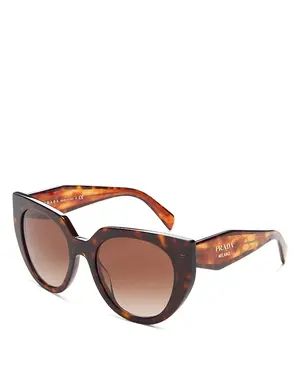 Prada 52mm Cat Eye Sunglasses Tortoise/orange Gradient