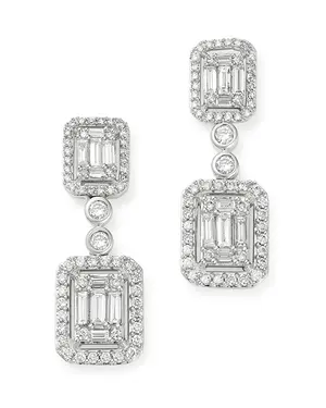 Bloomingdale'S Diamond Mosaic Drop Earrings, 2.0 Tcw - White