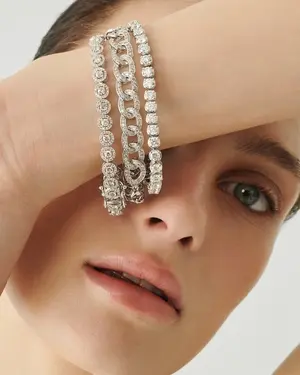 Bloomingdale'S Diamond Chain Link Bracelet In 14k Gold, 3.0 Tcw