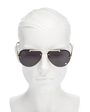 Versace Brow Bar Aviator Sunglasses