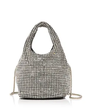 Aqua Crystal Mini Crossbody Silver