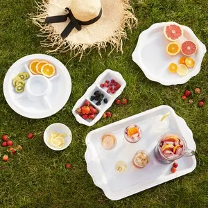 JULISKA Berry & Thread Melamine Triple Section Server