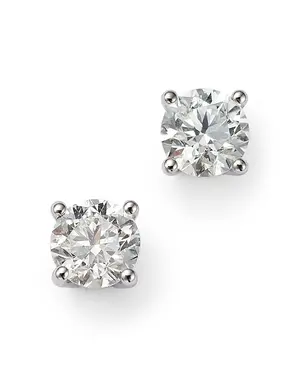 Bloomingdale'S 0.75 Tcw Certified Diamond Stud Earrings - White