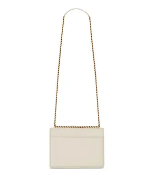 Saint Laurent Sunset Shoulder Bag - Blanc Vintage Smooth Leather/gold