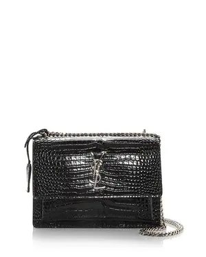 Saint Laurent Silver Tone Shoulder Bags