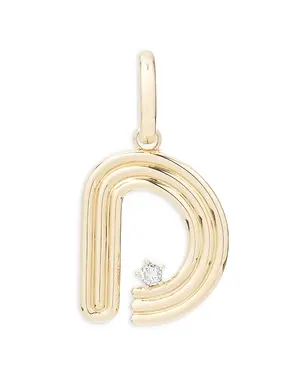 Adina Reyter Adina Reyter 14K Yellow Gold Diamond Initial Pendant D